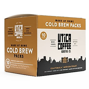 Utica Coffee Roasting Co.® Cold Brew Steeping Pouches | 10 Count, 1.3 oz Pouches | Barista Quality Cold Brew At Home