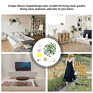 FOMIYES Home Decor Decor Decor 1 Set of DIY Handmade Flower Vase Dried Flower Mosaic Vase Mosaic Tiles Crafts Table Centerpiece Vase Mosaic Making Supplies for Kids Adults DIY Crafts Green Home