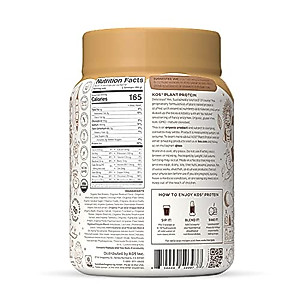 KOS Organic Plant Based Protein Powder, Chocolate Peanut Butter - Delicious Vegan Protein Powder - Keto Friendly, Gluten Free, Dairy Free & Soy Free - 1.3 Pounds, 15 Servings