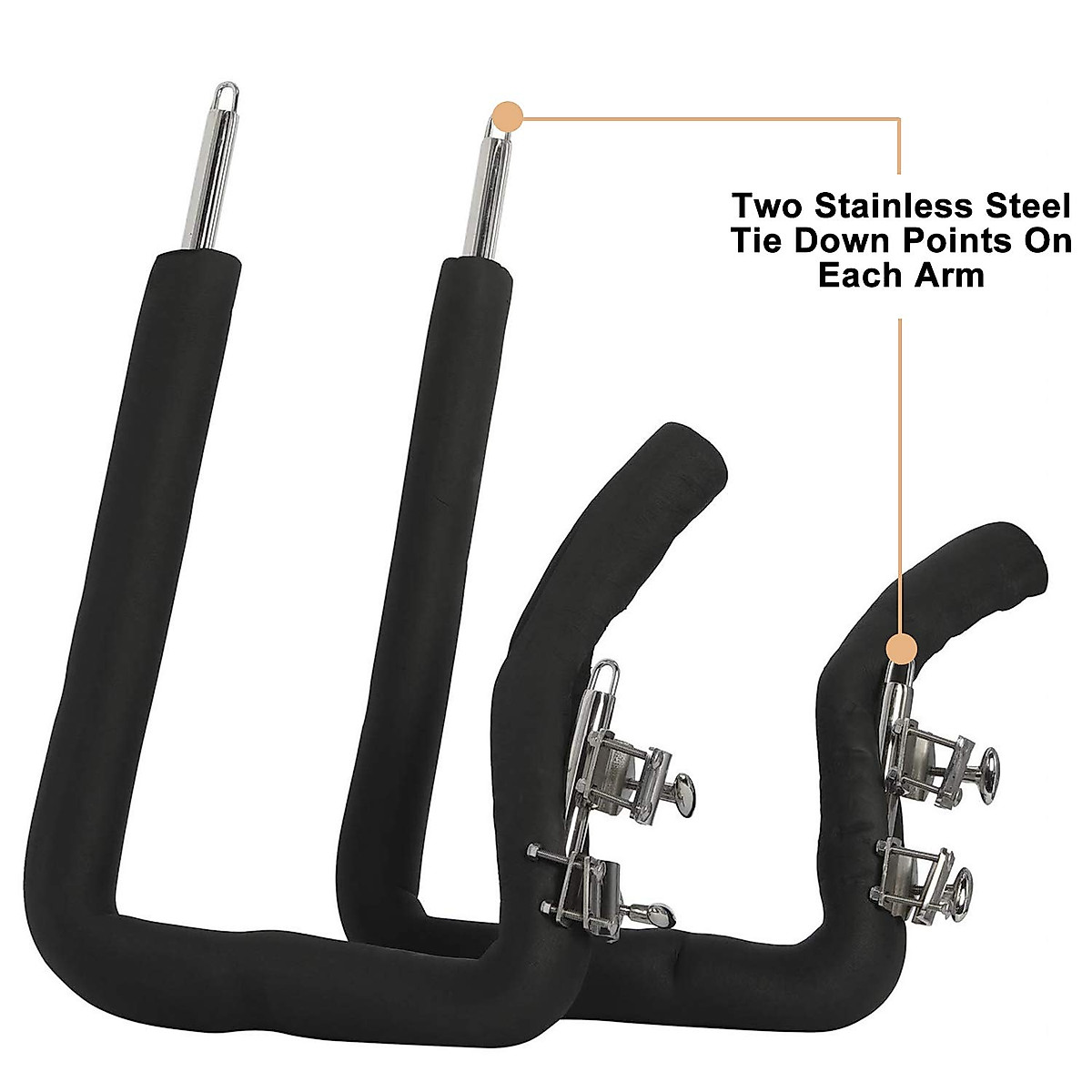 Homend Stainless Steel Storage Rack Kayak Boat Rail Mounted fit SUP Surfboards,Longboards and Stand up Paddle Boards.