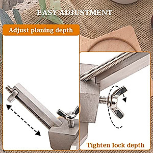 Router Plane Woodworking, Hand Router Plane for Woodworking, Small Wood Router Plough Chisel Plane Tool with Depth Stop and Holes for Base