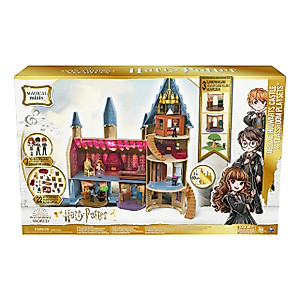Wizarding World Harry Potter, Magical Minis Amazon Exclusive Deluxe Hogwarts Castle, 3 Classroom Playsets, 22 Accessories, 3 Figures, Lights & Sounds