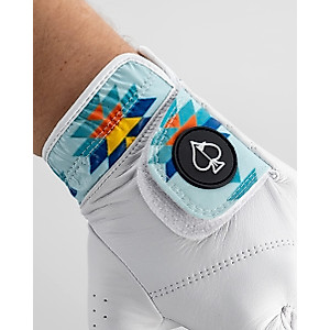 Pins & Aces - Southwest Sunset Golf Glove Design - Premium AAA Cabretta Leather, Long-Lasting Durable Tour Glove for Men or Women - Premium Leather Golf Glove Left & Right Hand - (X-Large, Right)