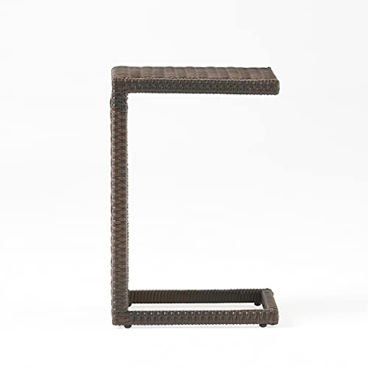 Christopher Knight Home CKH C-Shaped PE Accent Table, Multibrown