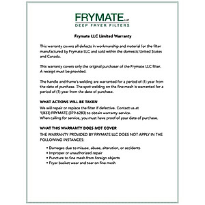 Frymate Commercial Deep Fryer Filter GF90 13.5“ x 12“, Stainless Steel Mesh Skimmer Fryer Strainer, Increase Fryer Oil Lifespan up to 40%