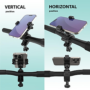 UPPEL Bike Phone Mount 360° Rotatable Bike Phone Holder Universal Cell Phone Bicycle Stand for iPhone and More 3.5-7 inch Cellphone - 2.1-3.5 in Width-Black