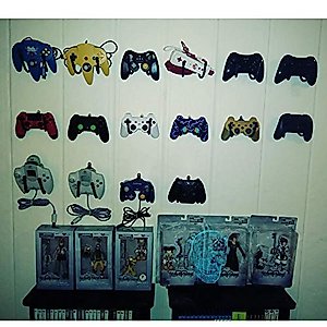 YYST Universal Game Controller Organizer Wall Rack Wall Mount Wall Clip Wall Hanger for Xbox One PS4 Switch Pro Game controller 4/PK - NO GAME CONTROLLER - No Falling