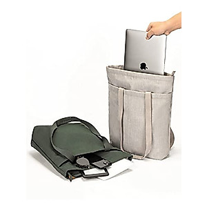 FASTFAIRY Tote Bag Backpack 2 in 1 ，Waterproof, holds 14" laptop