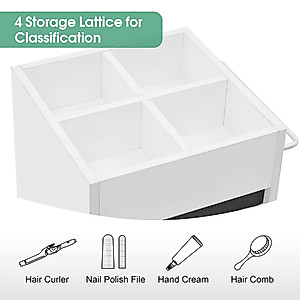 BarberPub Salon Trolley with Drawers Barber Cart Storage Cabinet Beauty Organizer Spa Equipment 2039 (White)