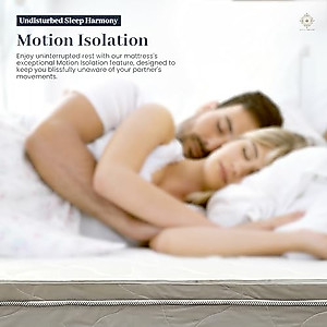 Oliver & Smith Queen Bed Mattress 8 Inch Hybrid Mattress Queen Size with High Density & Comfort Cold Foam with Continuous Coil Bonnell Springs Eco-Friendly, Breathable Medium Firm Queen Mattress