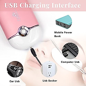 GreenLife® Eyelash dryer Bladeless Handheld Mini Cooling Fan Air Conditioning Blower for Eyelash Extension (Rose), USB Rechargeable Portable