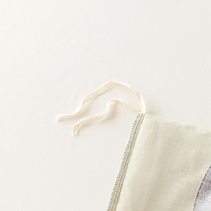 SUSYBAO Queen Size Duvet Cover 100% Cotton Yellow Green Striped Duvet Cover 3 Pieces Set 1 Brown Wavy Stripe Duvet Cover with Zipper Ties 2 Pillowcases Soft Vintage Aesthetic Geometric Bedding