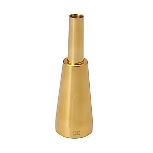 Mxfans 9.8mm Outer Diameter 3C Trumpet Mouthpiece Replacement Golden-Plated Musical Instrument Accessory