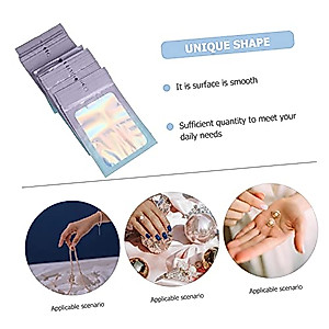 Healifty 100pcs Clear Candy Bags Clear Zippered Storage Bags Transparency Film Self Sealing Bag Food Storage Bags Resealable Bags Dispensary Packaging Bag Packing Bags Pack Bags