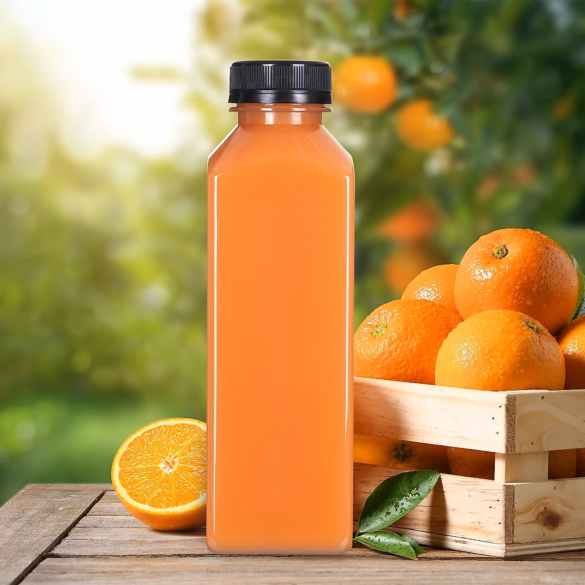 The Buyer Choice 144pcs 16oz Plastic juice containers with lids Bulk Reusable juice Bottles for juicing with Black Tamper Evident Lids, Disposable Empty Clear Bulk Beverage Containers for smoothies