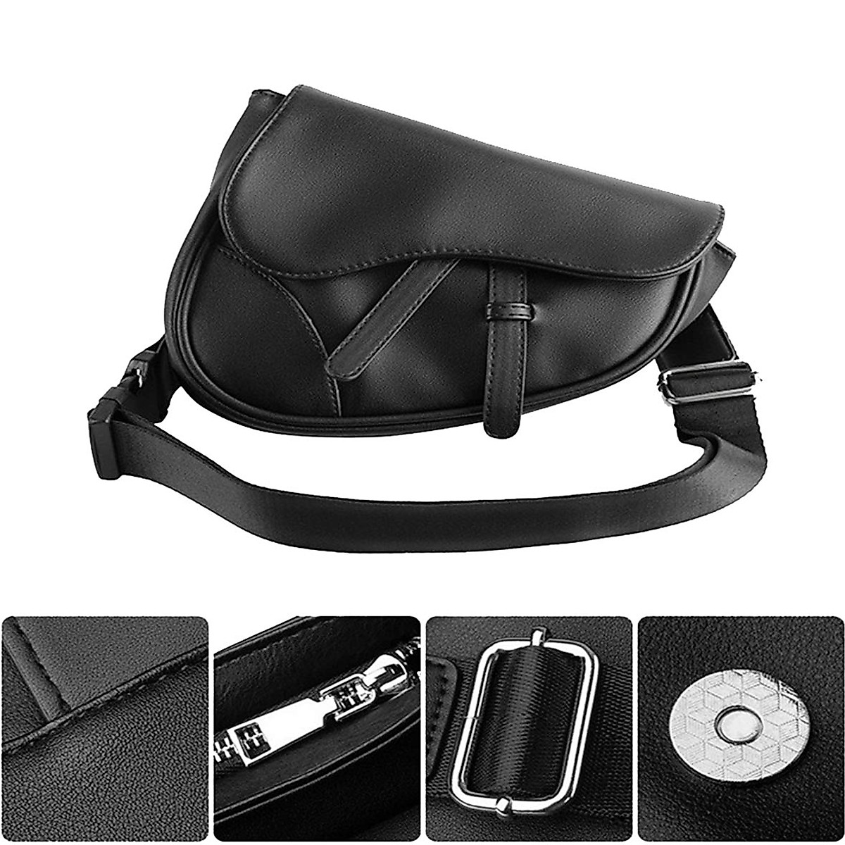 Sling Bag Fashion Saddle Bag Leather Crossbody Backpack Daypack for Men & Women