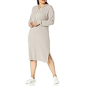 The Drop Women's Claudia Cuddle Hoodie Midi Dress, Porpoise, M