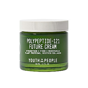Youth To The People 121 Polypeptide Cream, Firming + Hydrating Face Moisturizer & Collagen Cream for Dry Skin, Plant Ceramide Rich Skincare Travel Size (0.5oz)