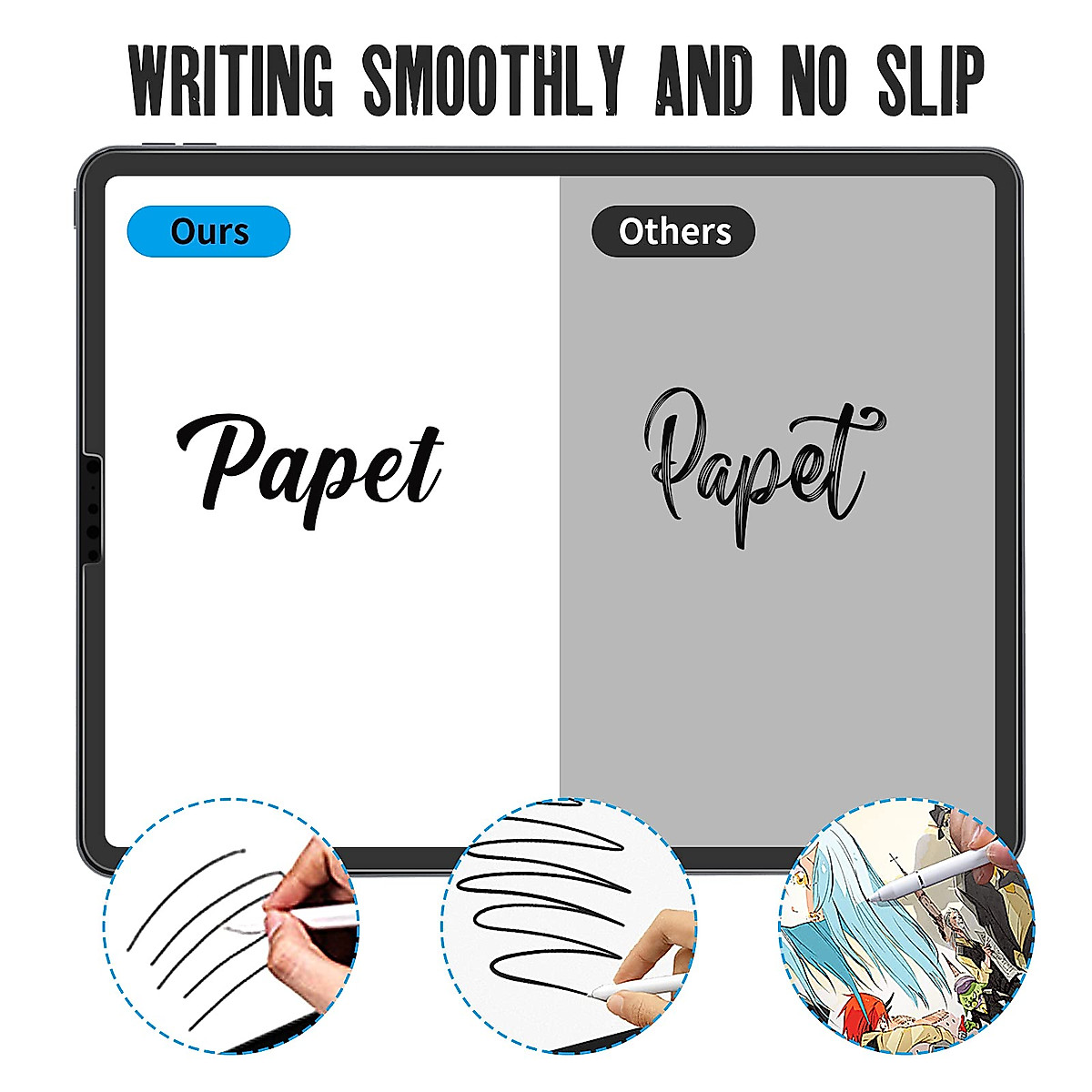 [2 Pack] Paper Screen Protector for iPad Pro 11 inch 2022/2021/2020 & iPad Air 5th(2022)/iPad Air 4th (2020) 10.9 inch, Matte Paper Screen Protector - Write, Draw & Sketch as Using on Paper
