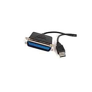StarTech.com 10 ft USB to Parallel Printer Adapter - M/M - USB to ieee 1284 - USB to centronics - USB to Parallel Cable (ICUSB128410), Black