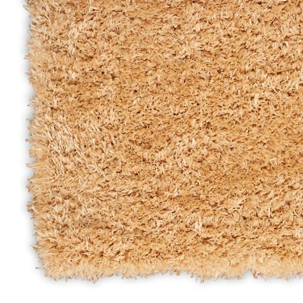 Nourison Lush Shag Modern & Contemporary Gold 7'10" x 9'10" Area -Rug, Easy -Cleaning, Non Shedding, Bed Room, Living Room, Dining Room, Kitchen (8x10)" }