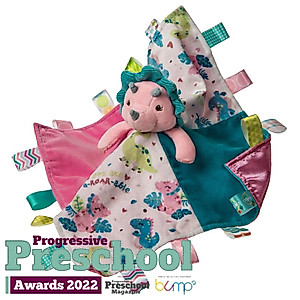 Taggies Stuffed Animal Security Blanket with Tags, 13 x 13-Inches, Aroar-a-Saurus Dinosaur