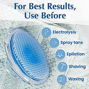 Dylonic Exfoliating Body Scrubber Brush Ingrown Hairs Treatment Exfoliator Razor Bumps Brush Loofta | Eliminate Shaving Irritation for Legs, Armpit, Bikini Line | Smooth Skin Solution for Men + Women