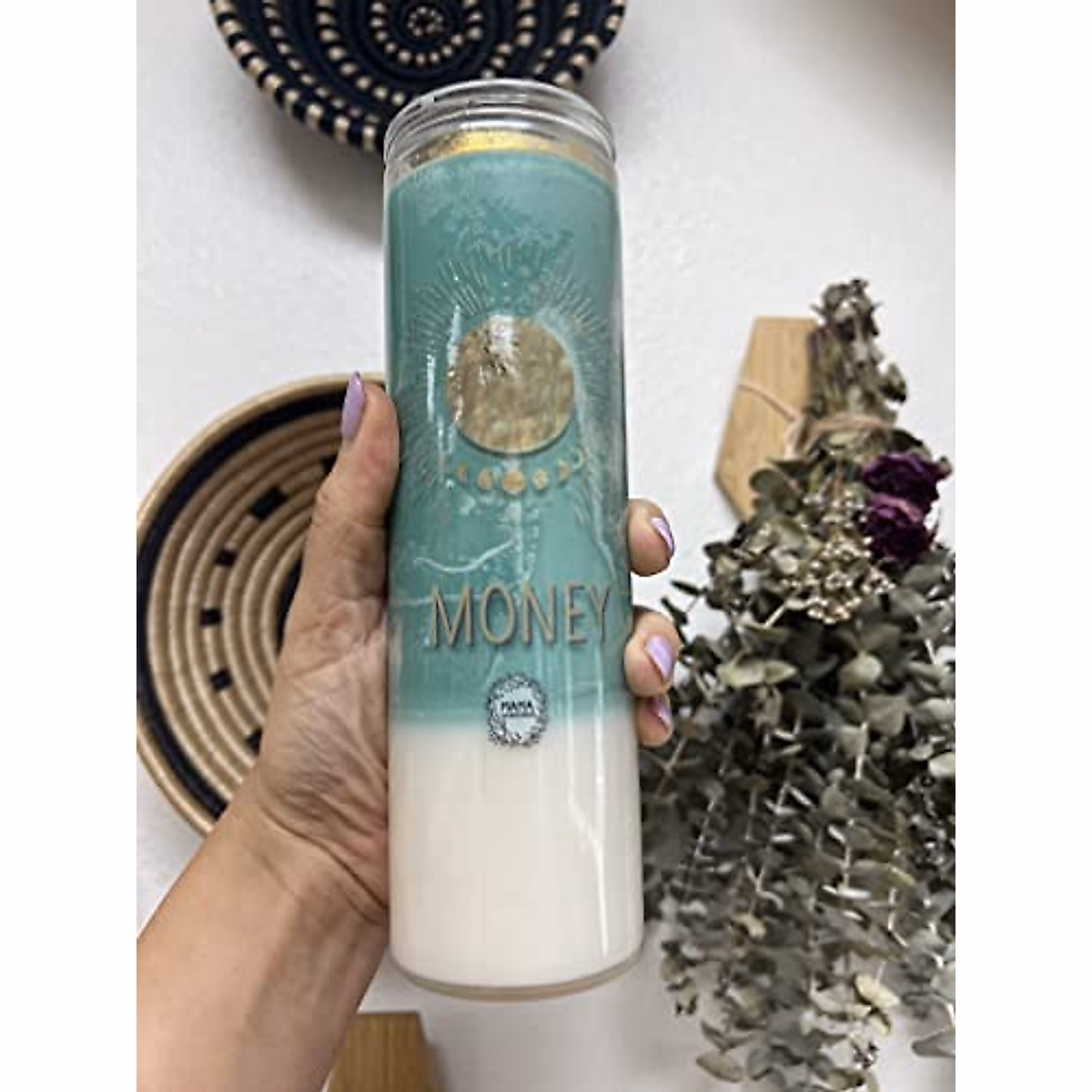 Money Drawing Prayer Coconut Spell Candle | Prosperity, Abundance, Cash Flow Boost, Financial Security, | Wiccan, Pagan, Hoodoo, Magick Rituals