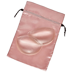 Under Glamour Silicone Bra Inserts, Silicone Breast Enhancers, Silicone Gel Bra Inserts - Cleavage Enhancers Pads (Medium) Clear