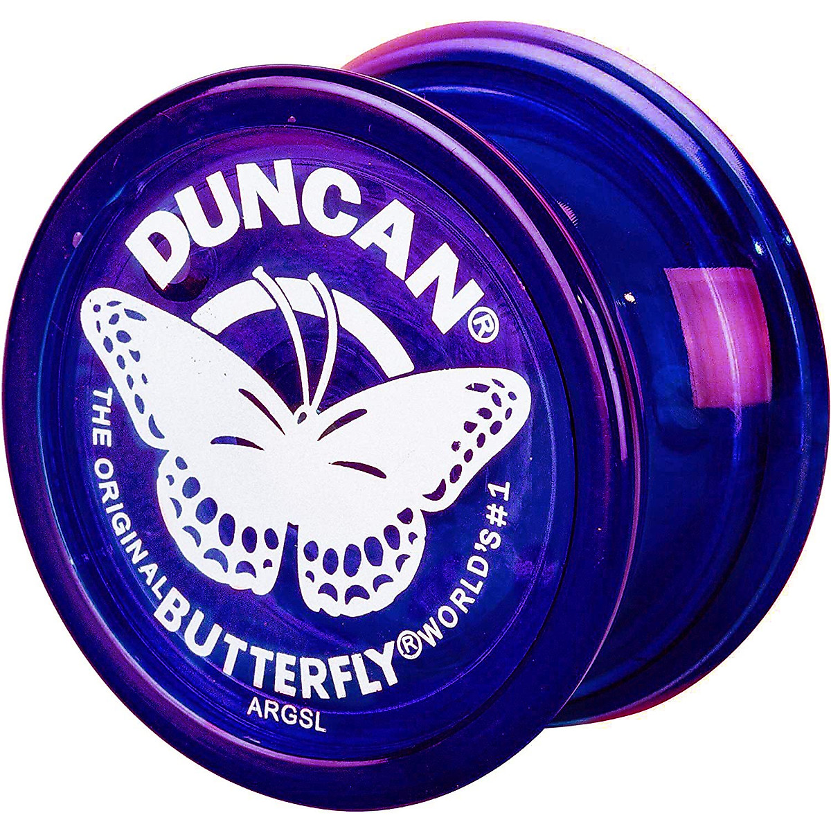 Duncan Toys Butterfly Yo-Yo, Beginner Yo-Yo with String, Steel Axle and Plastic Body, Purple (3124BU-ECHAP)