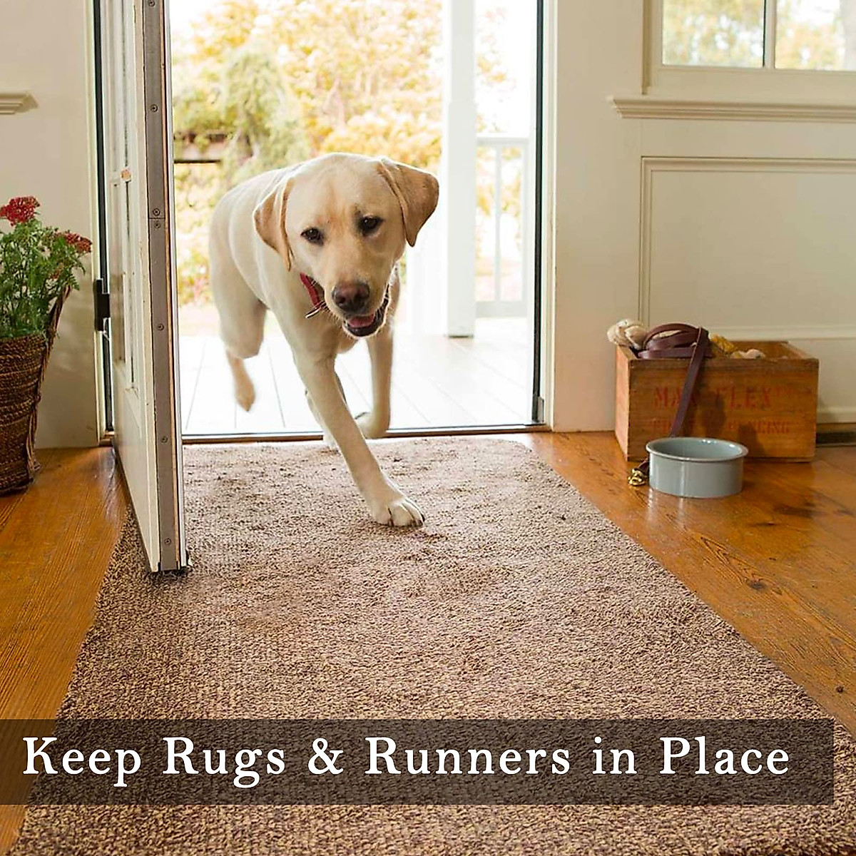 Rose Home Fashion RHF Non-Slip Area Rug Pad Round 4' - Protect Floors While Securing Rug and Making Vacuuming Easier Round 4'