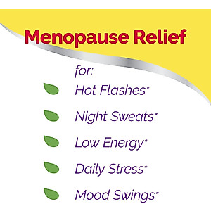 Estroven Stress Relief & Energy Boost for Menopause Relief - 28 Ct. - Clinically Proven Ingredients Provide Stress & Energy Support + Night Sweats & Hot Flash Relief - Drug-Free and Gluten-Free