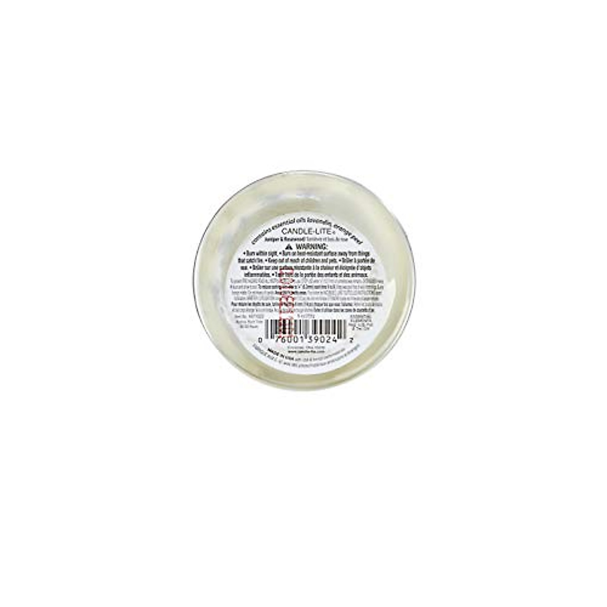 Essential Elements by Candle-lite Scented Candles Juniper & Rosewood Fragrance, One 9 oz. Single-Wick Aromatherapy Candle with 50 Hours of Burn Time, Off-White Color