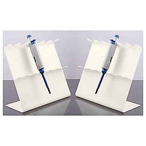 2pcs Pipettor Stand，Laboratory Pipette Stand ，Plastic Pipette Rack Hold up to 6 Pipettors (Doesn't Include Pipettors)