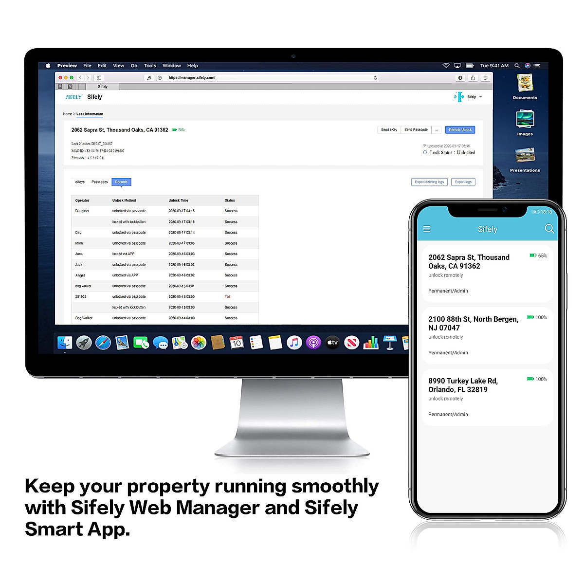 Sifely S Model Smart Lock and Fobs Bundle