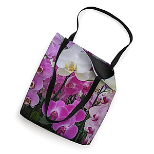 White and Magenta Gorgeous Orchids Tote Bag
