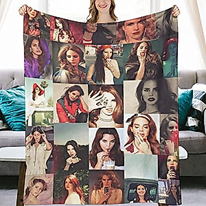 Rwillppycfei Best Lana Music Del Theme Rey Throw Blanket, Flannel Fleece Blankets and Throws for Better Sleep, Large Air Conditioned Blanket 40"x50"