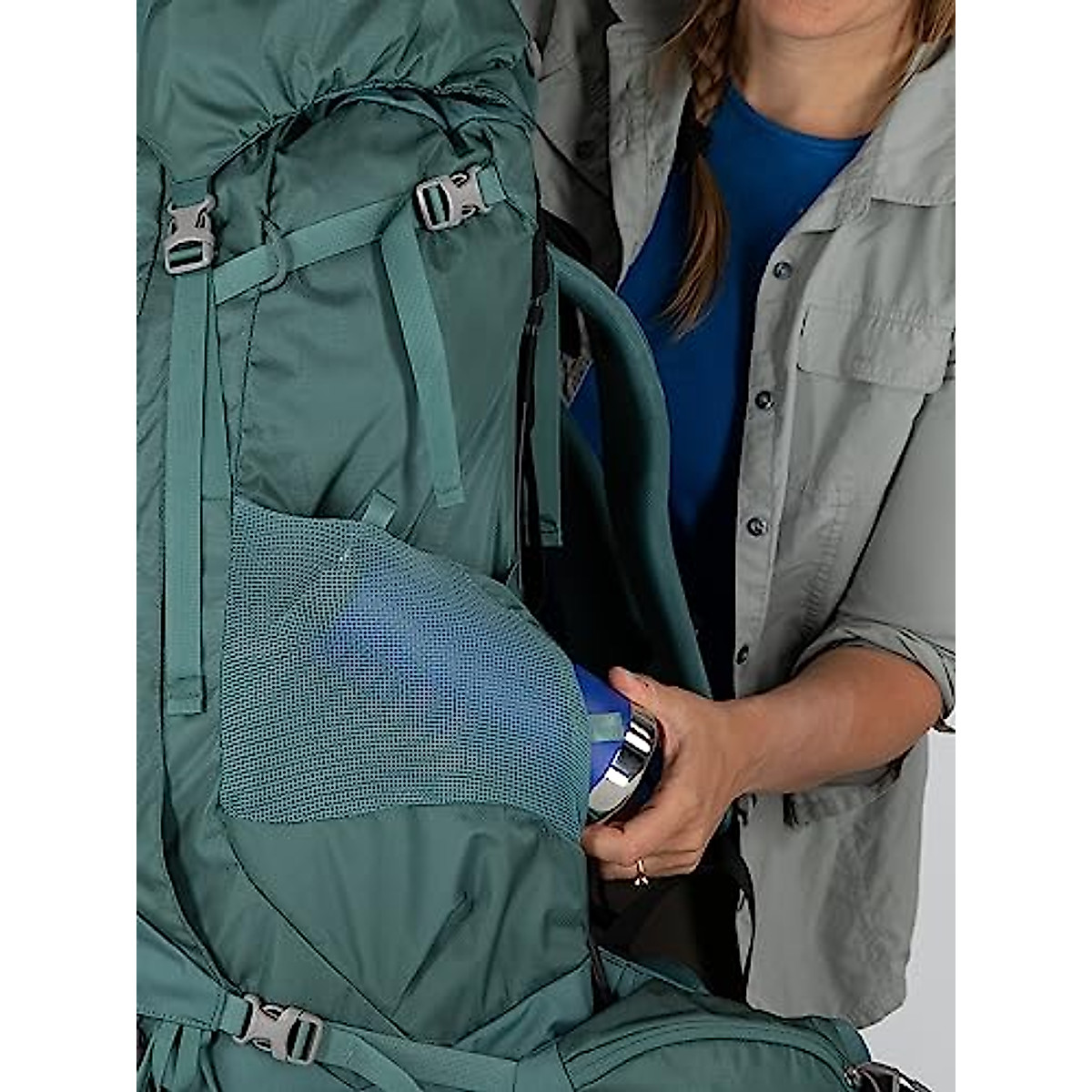 Osprey Viva 65L Women's Backpacking Backpack, Tunnel Vision Grey