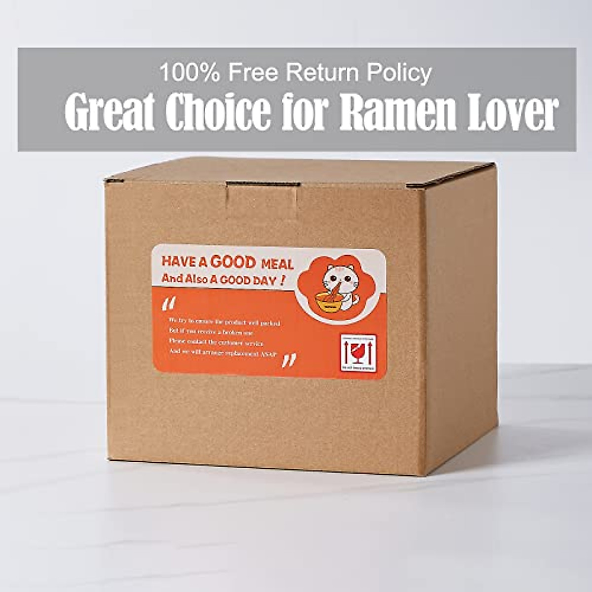 TOPWCK 34oz Large Microwavable Ceramic Ramen Bowl with Lid, Handle, Chopsticks, Cute Anime Japanese Instant Noodle Cooker Soup Bowl, Gift for Teens Kids (Cat)