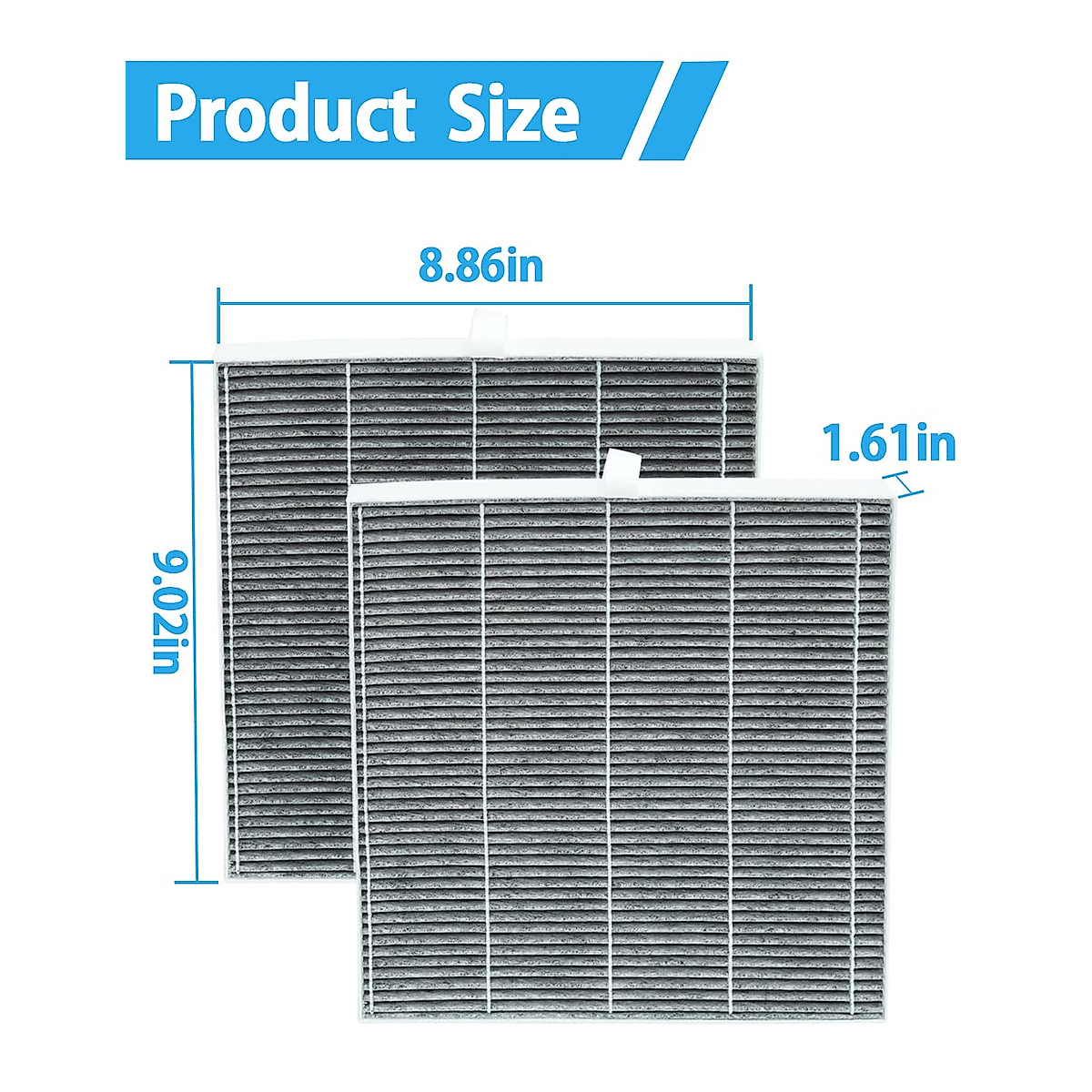BBT BAMBOOST 5400 ComboFilter Compatible with Blueair DustMagnet 5400 Series, 5410i, 5440i Air Purifier, 2-in-1 HEPA Dustmagnet 5400 ComboFilter, 2 Pack