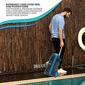 BRIZER X300 Electric Power Pressure Washer -2400 PSI/1.8 GPM Electric Power Washer with Spray Gun – 5 Adjustable Hose Spray Nozzle - 25ft High-Pressure Hose to Clean Patio, Furniture, Driveway, Car