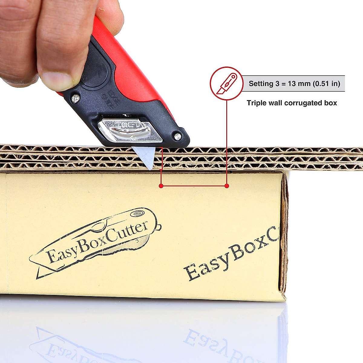 Modern Box Cutter for Home and School Use - High productivity and unique features with 100% guaranttee (2000 Series, Red)