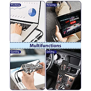 Adapter USB C to 3.5mm Headphone and Charger, 2 in 1 Type C to 3.5mm Audio Aux Adapter - PD 60W Fast Charging - Compatible with Samsung Galaxy S23 / S22 / S21 / A53 / A33,Pixel 7/7 Pro / 6