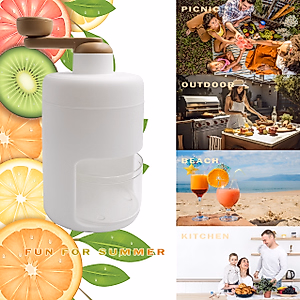 Ice Shaver, snow cone maker, portable crushed shaved ice machine, hand crank,manual ice crusher, small countertop grinder for home use,for kids, free Ice Cube Trays, BPA Free,white