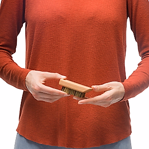 Redecker Natural Tampico Fiber Hiking Shoe Brush, Multi-Purpose Boot Scraper, Oiled Beechwood Handle, 4-Inch Travel Size, Made in Germany