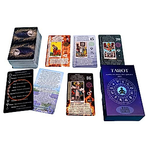 Witchy Cauldron Beginner Tarot, Tarot Cards with Meaning on it, Keyword Tarot Deck, Learning Tarot, Chakra, Planet, Affirmation (Spanish Edition)