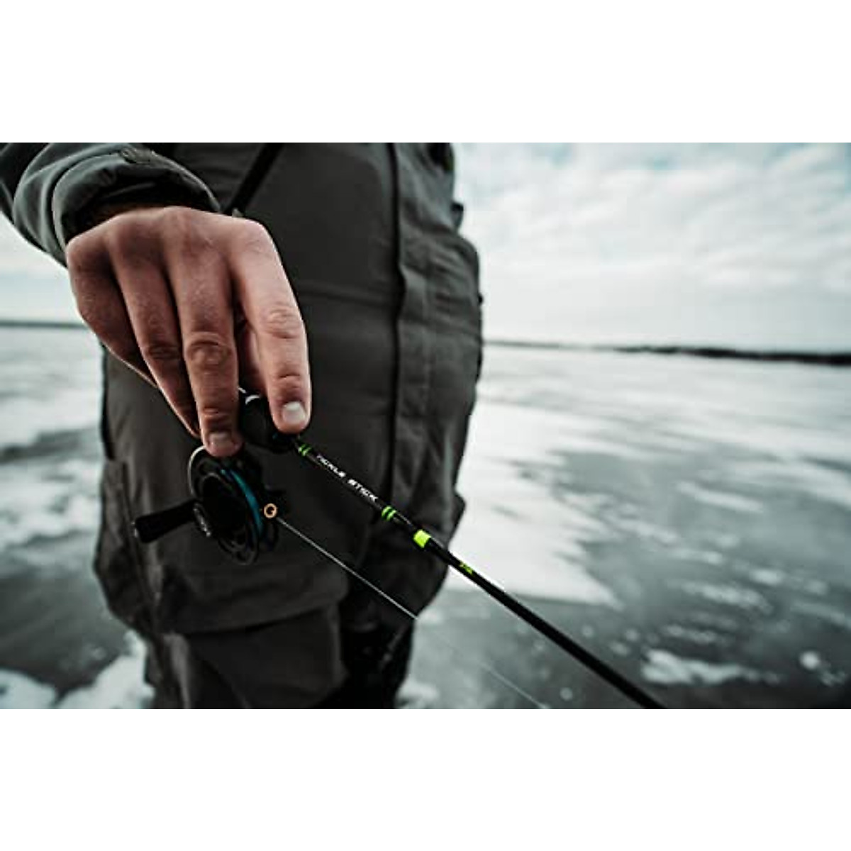 13 FISHING - Tickle Stick - Ice Fishing Rod - Gen 3 - 27" L (Light) - 1/16-1/8oz - PC2 Flat-Tip Blank - TS3-27L, Black