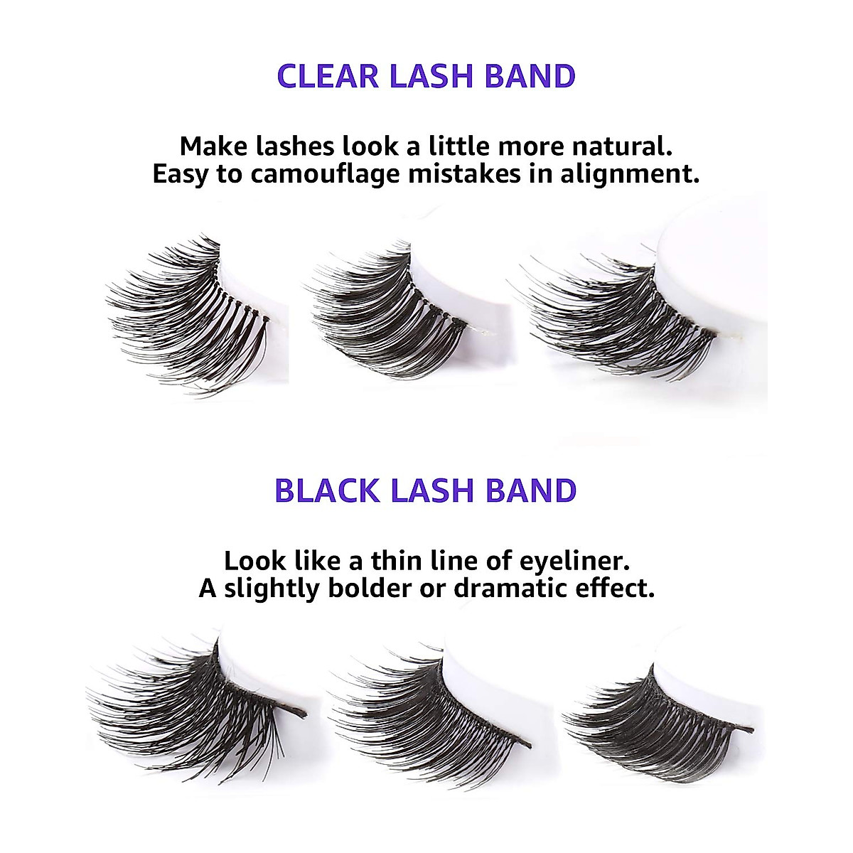 Bella Hair False Eyelashes Variety Pack, 60 Pairs Reusable Handmade Fake Eyelashes in 6 Styles, Specialized Natural Soft, Criss-Cross, Wispies Lashes for Daily, Casual Events, Daytime Outings and More