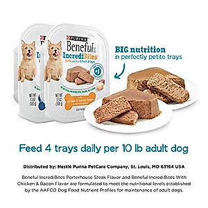 Beneful IncrediBites with Chicken and Natural Bacon Flavor and Porterhouse Steak Flavor Wet Dog Food Variety Pack - (Pack of 12) 3.5 oz. Cans