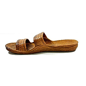 Hawaii Moses Unisex Rubber Slide on Jesus Sandal Slippers (9, Brown)